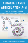 Apraxia Articulation Games A-M Initial Sounds – Fun Early Learning
