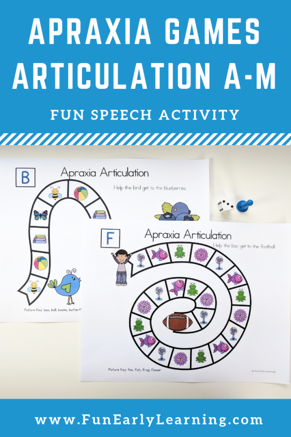 Apraxia Articulation Games A-M Initial Sounds – Fun Early Learning