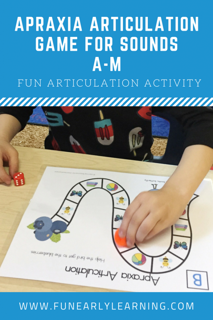 Apraxia Articulation Games A-M Speech Therapy Activity. Fun hands-on ...