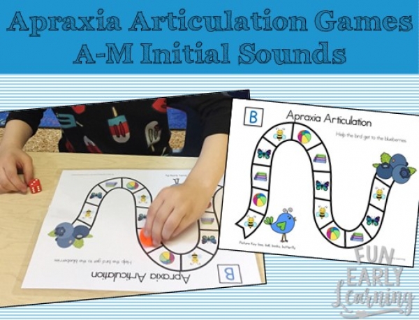 Apraxia Articulation Games A-M Speech Therapy Activity. Fun hands-on ...