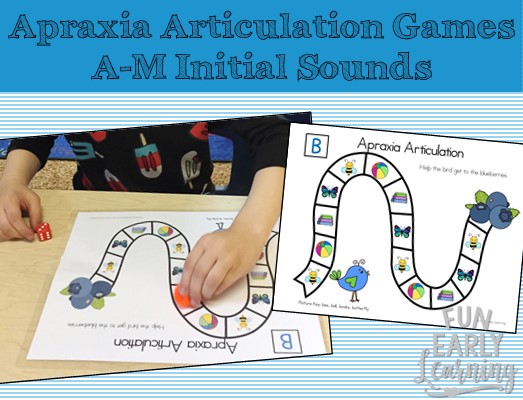 Apraxia Articulation Games A-M Speech Therapy Activity. Fun hands-on ...