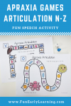 Apraxia Articulation Games N-Z Initial Sounds – Fun Early Learning