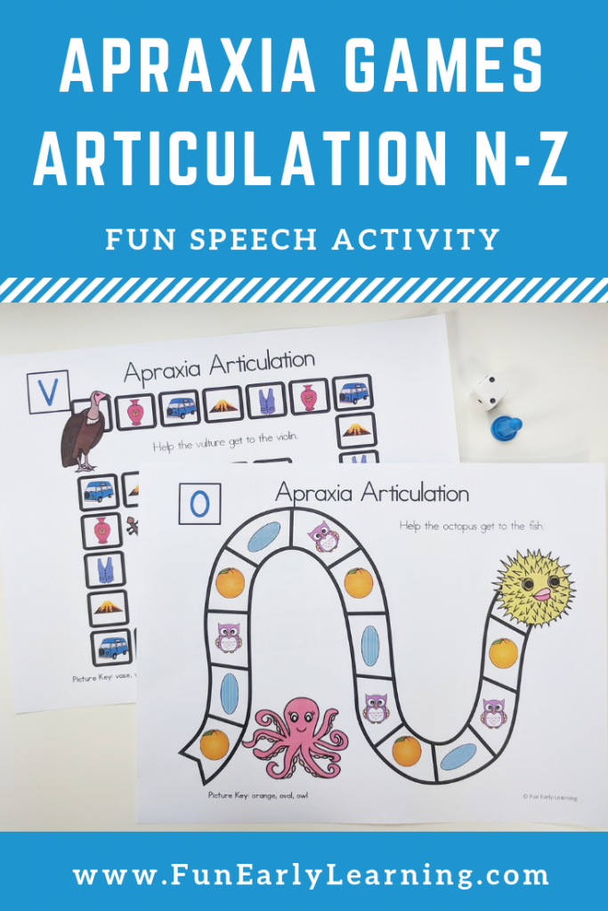 Apraxia Articulation Games N-Z Initial Sounds – Fun Early Learning