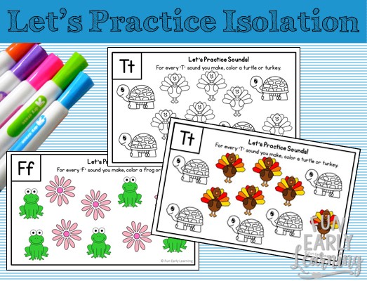 Let’s Practice Isolation Sounds Speech and Language activity. Practice ...