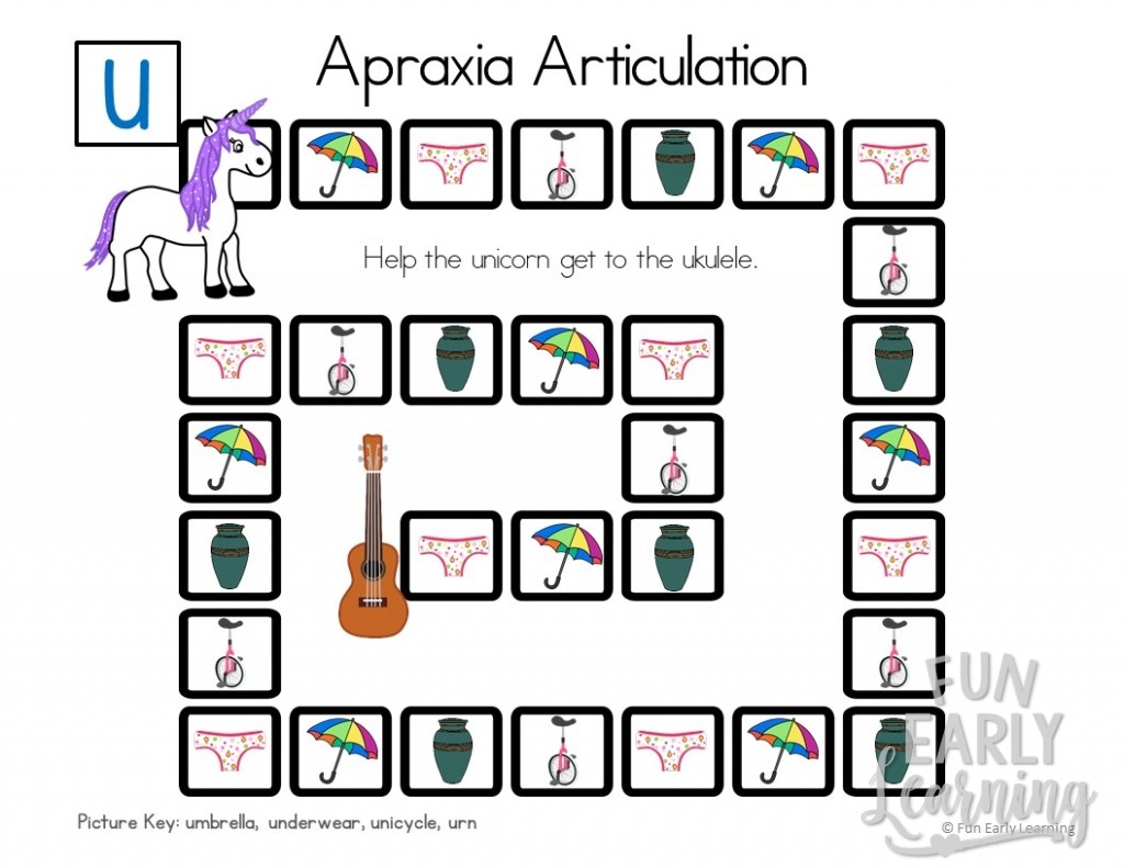 Apraxia Articulation Games N-Z Initial Sounds – Fun Early Learning