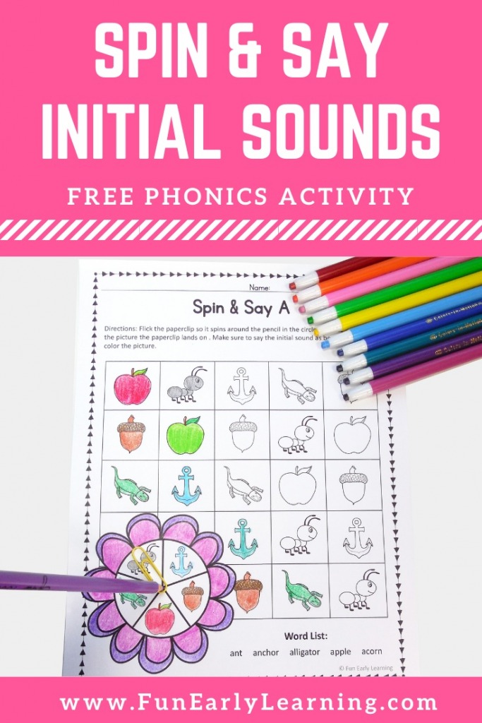 Spin and Say Initial Sounds – Fun Early Learning