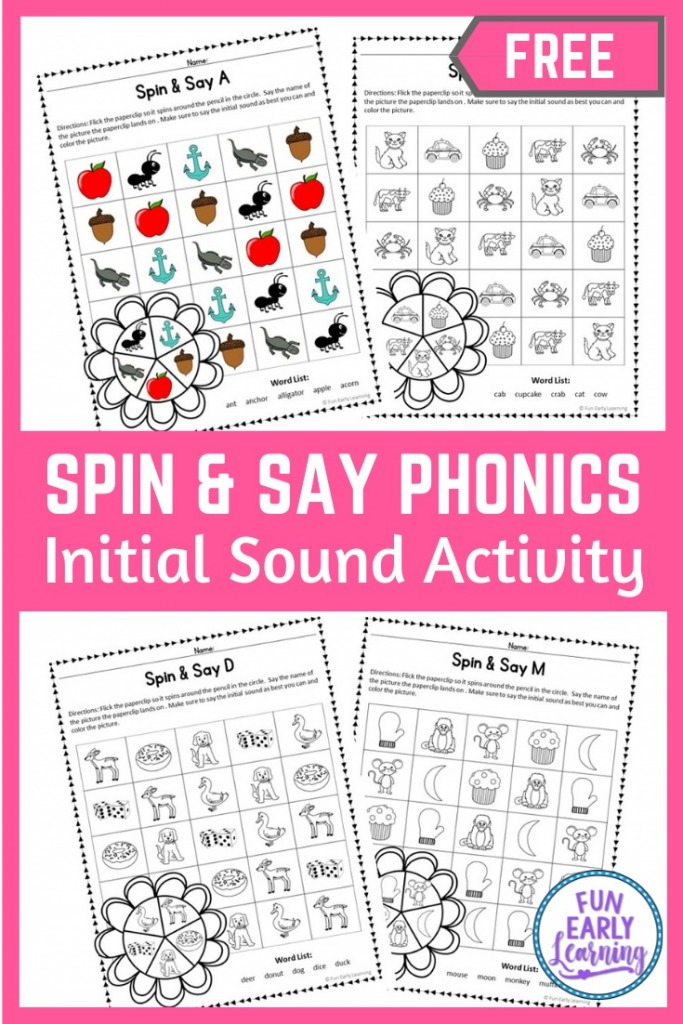 Spin and Say Initial Sounds – Fun Early Learning