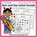 Spin and Say Initial Sounds – Fun Early Learning