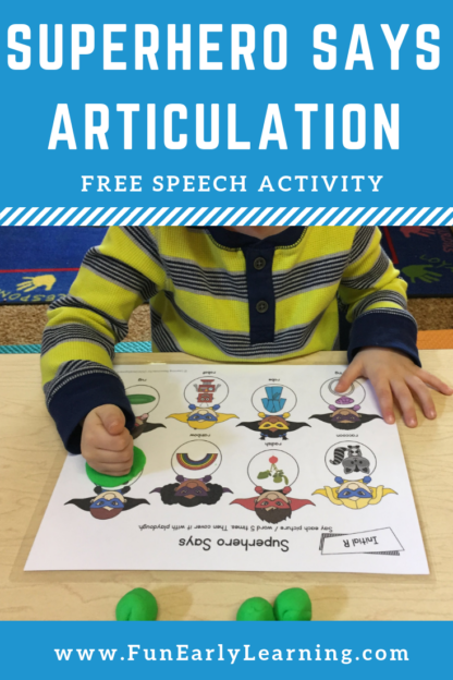 Superhero Says Articulation Practice – Initial Sounds – Fun Early Learning