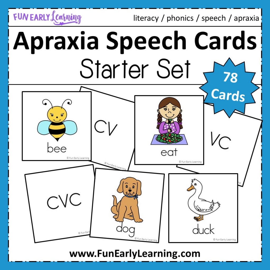 Apraxia Speech Cards for Speech Therapy Starter Set – Fun Early Learning