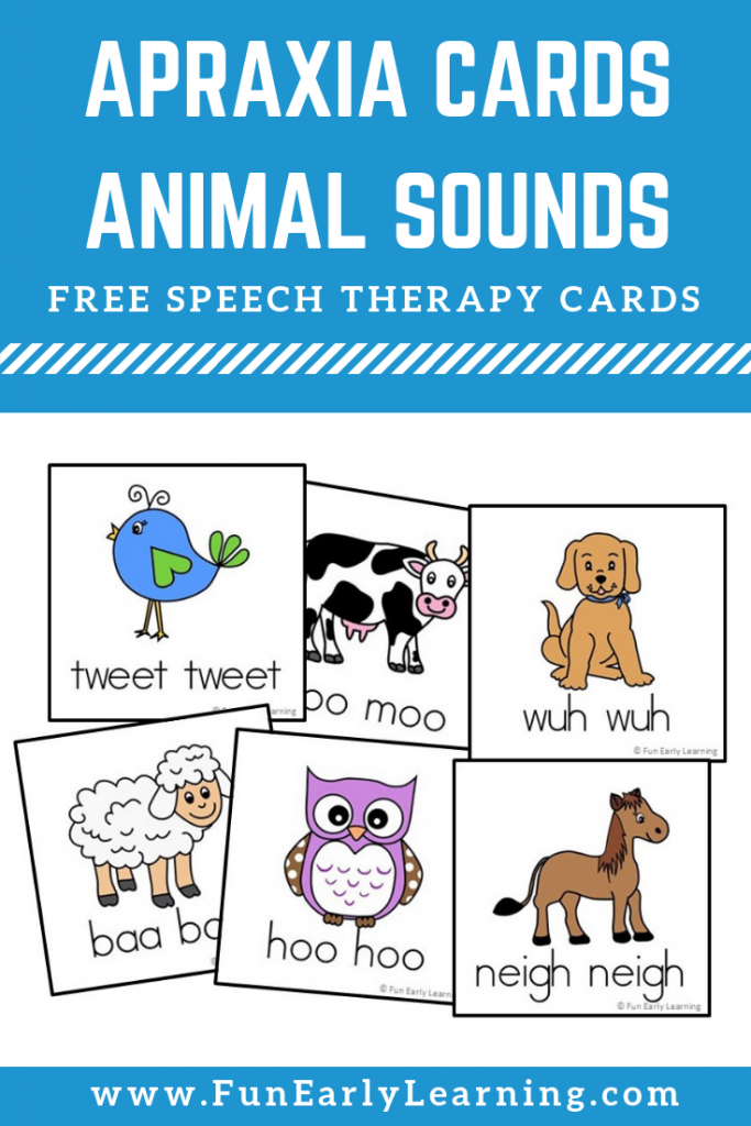 Apraxia Speech Cards – Animal Sounds – Fun Early Learning