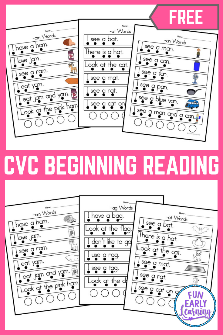 CVC Short A Sentences – Beginning Reading and Phonemic Awareness – Fun ...