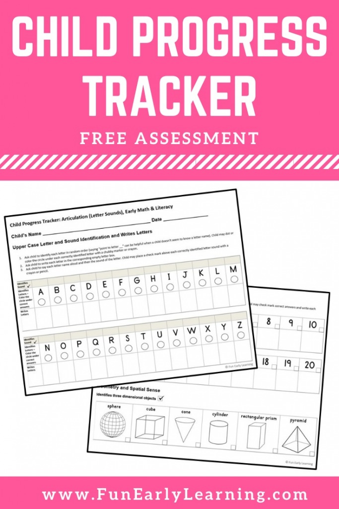 Child Progress Tracker – Articulation, Early Math and Literacy – Fun ...