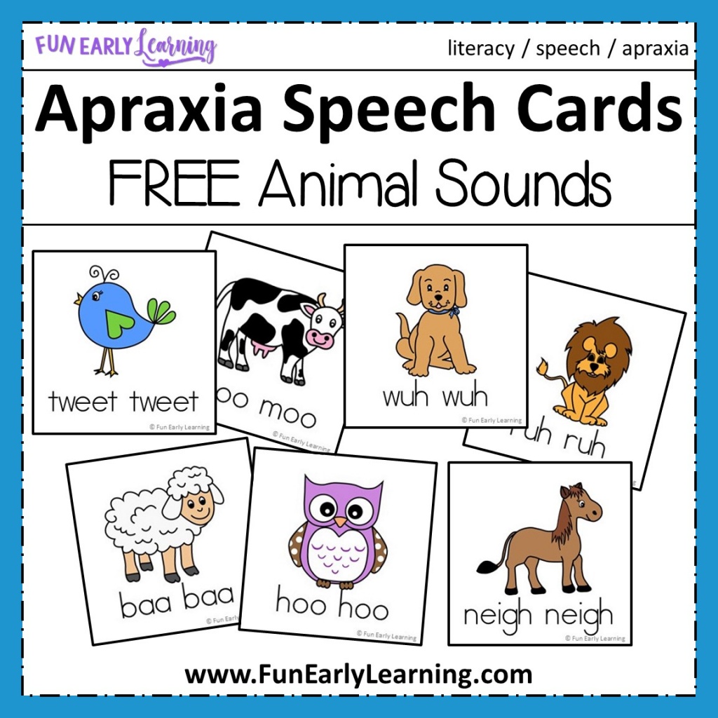 Apraxia Speech Cards – Animal Sounds – Fun Early Learning