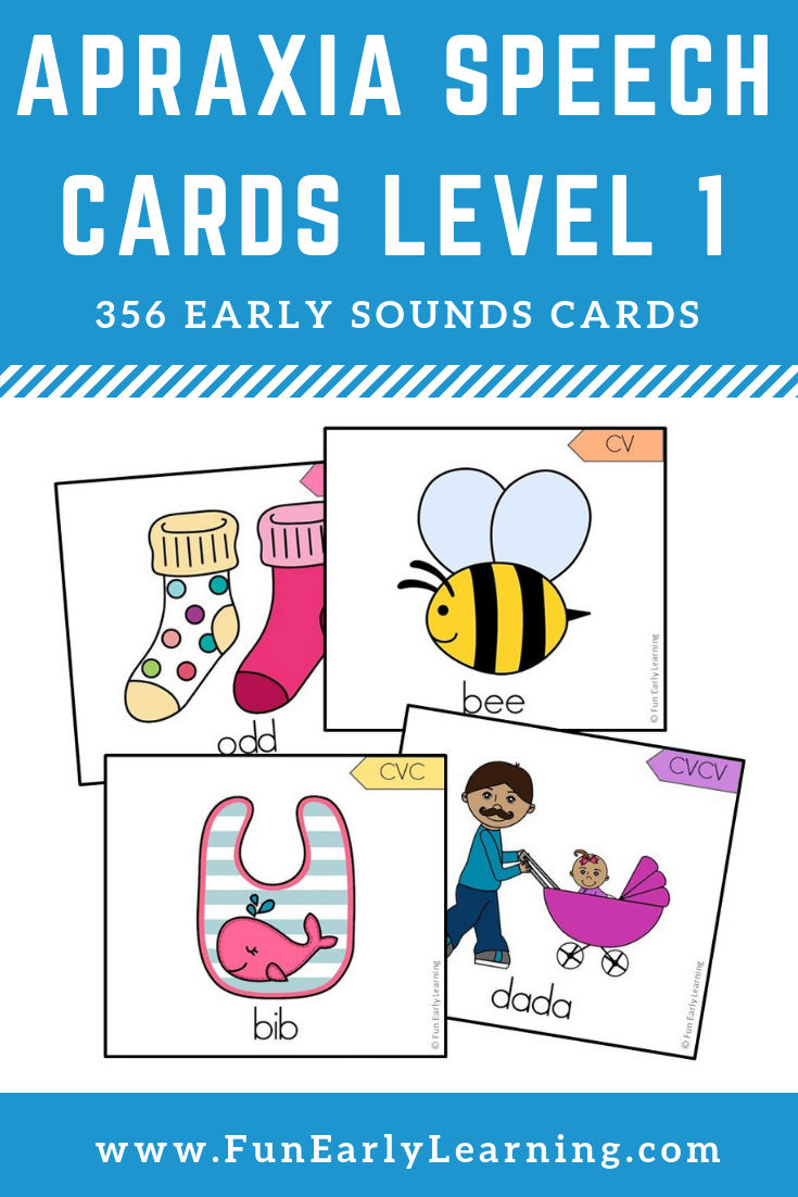 Apraxia Speech Cards Set Level 1 – Early Sounds – Fun Early Learning