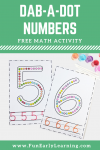 Dab-a-Dot Numbers Q-Tip Painting – Fun Early Learning