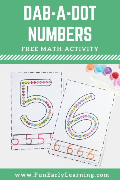 Dab-a-Dot Numbers Q-Tip Painting – Fun Early Learning