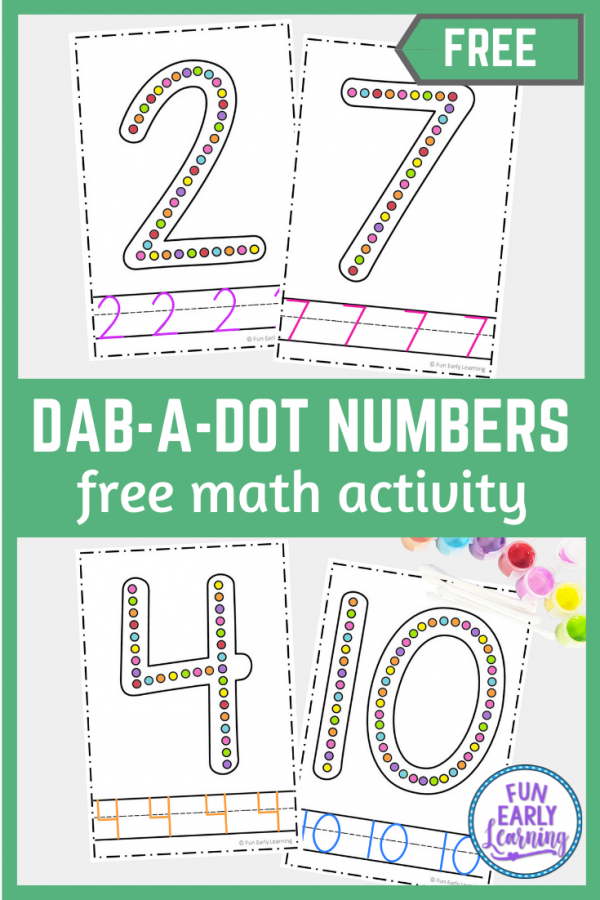 Dab-a-Dot Numbers Q-Tip Painting – Fun Early Learning