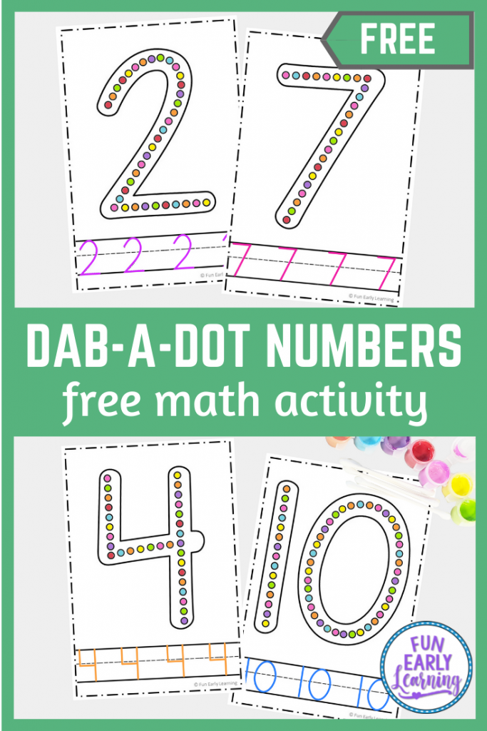 Dab-a-Dot Numbers Q-Tip Painting – Fun Early Learning