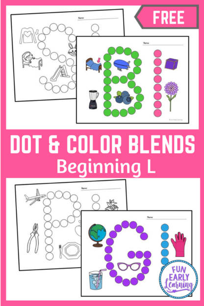 Dot and Color Beginning ‘L’ Blends – Fun Early Learning