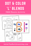 Dot and Color Beginning 'L' Blends - Beginning Phonics Free Activity