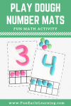 Play Dough Number Mats for Numbers 1-20 Early Math Activity