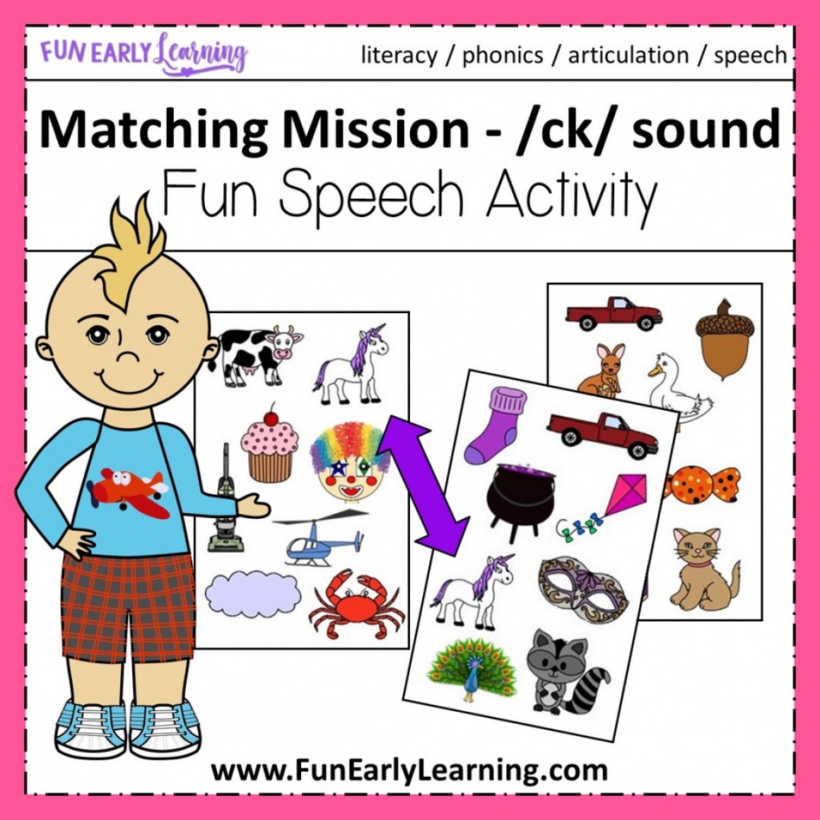 Matching Mission CK Sound Articulation Game – Fun Early Learning