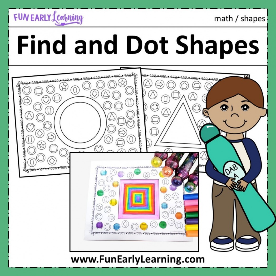 Find and Dot Matching Shapes – Fun Early Learning