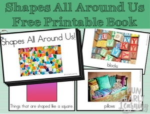 Shapes All Around Us Book. Fun free printable for learning about shapes ...