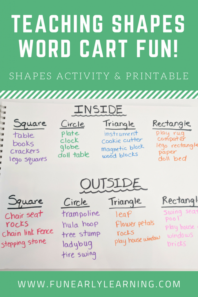 Word Chart Fun for Teaching Shapes – Fun Early Learning