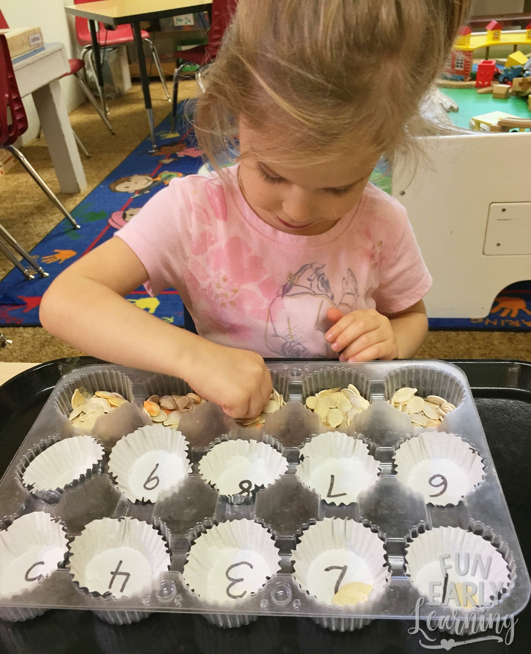 Counting with Pumpkin Seeds – Fun Early Learning