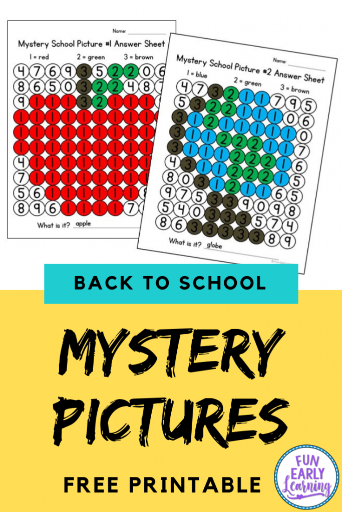 Back to School Math Mystery Pictures – Fun Early Learning