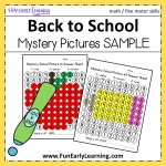 Back to School Math Mystery Pictures – Fun Early Learning