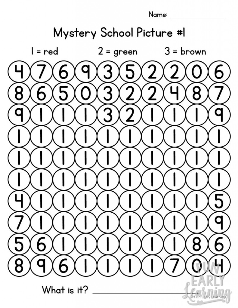 Back to School Math Mystery Pictures – Fun Early Learning