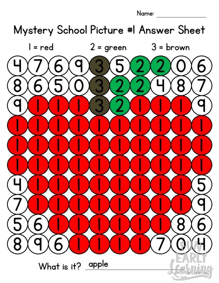 Back to School Math Mystery Pictures – Fun Early Learning
