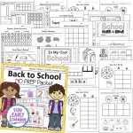 Back to School Math and Literacy NO PREP Activities – Fun Early Learning