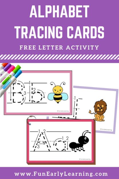 Alphabet Animal Tracing Cards for Letters and Writing – Fun Early Learning