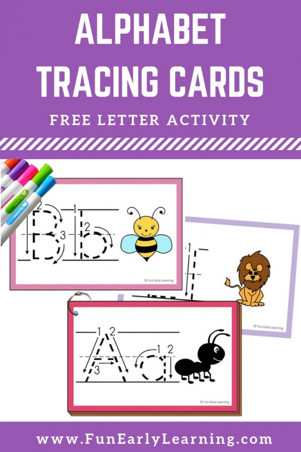 Alphabet Animal Tracing Cards for Letters and Writing – Fun Early Learning