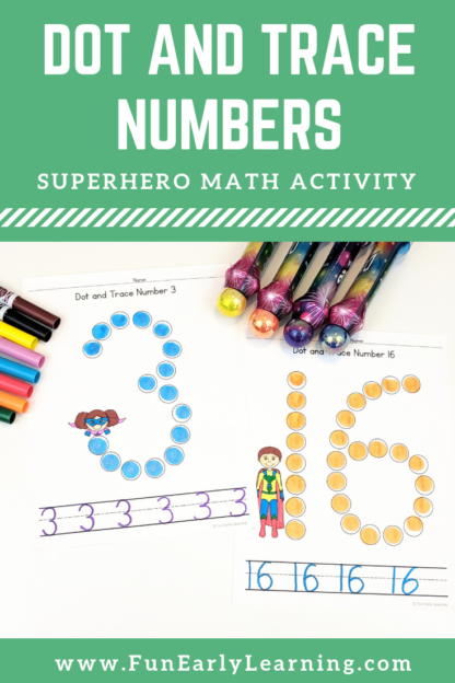Dot and Trace Numbers with Superheroes – Fun Early Learning