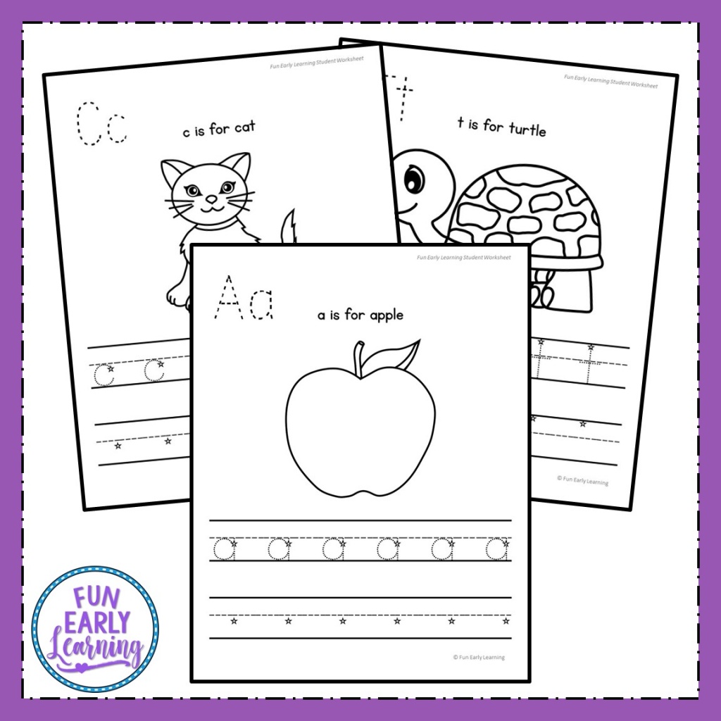 Lowercase Letter Worksheets with Guided Lessons – Fun Early Learning