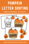Pumpkin Letter Sorting Activity – Fun Early Learning