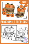Pumpkin Letter Sorting Activity – Fun Early Learning