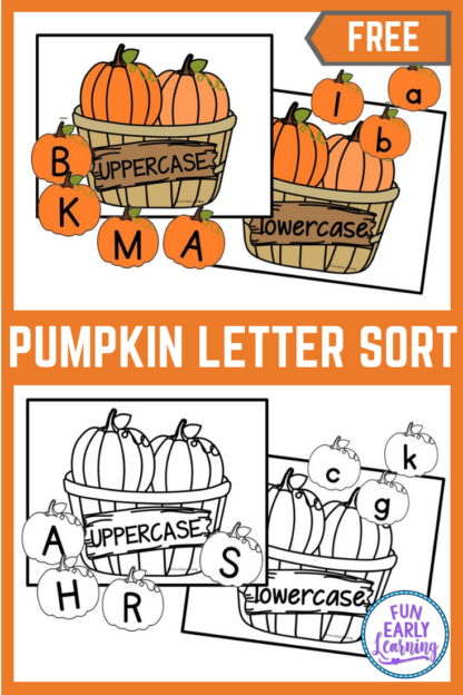 Pumpkin Letter Sorting Activity – Fun Early Learning