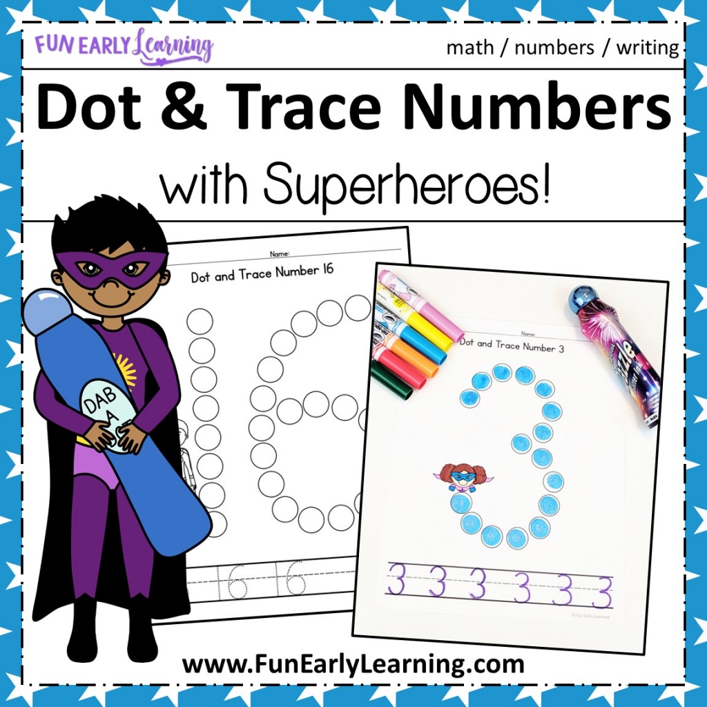 Dot and Trace Numbers with Superheroes – Fun Early Learning