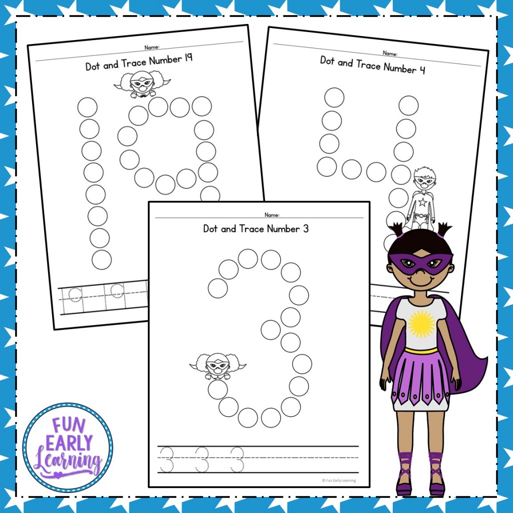 Dot and Trace Numbers with Superheroes – Fun Early Learning