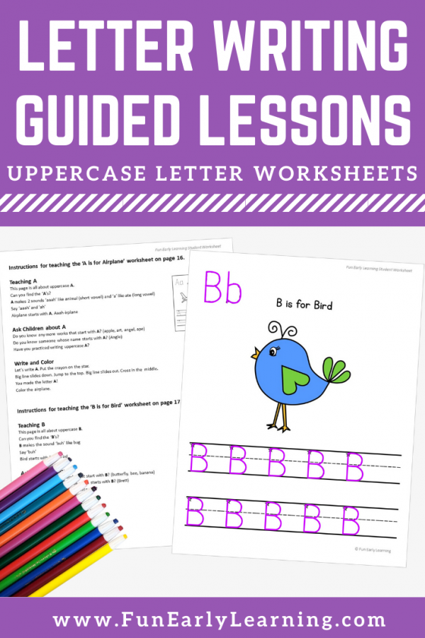Uppercase Letter Worksheets with Guided Lessons – Fun Early Learning