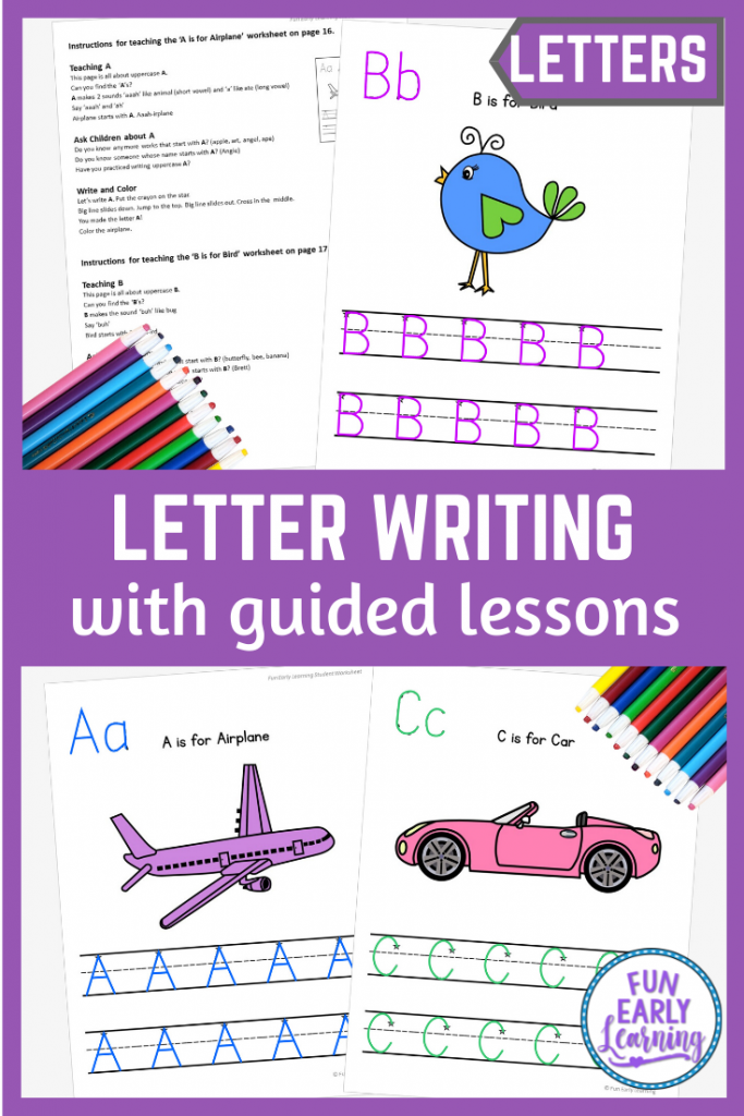 Uppercase Letter Worksheets with Guided Lessons – Fun Early Learning