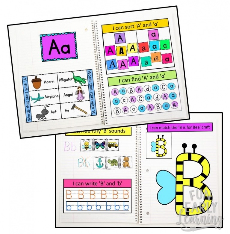 Interactive Notebook for Letters & Sounds – Fun Early Learning