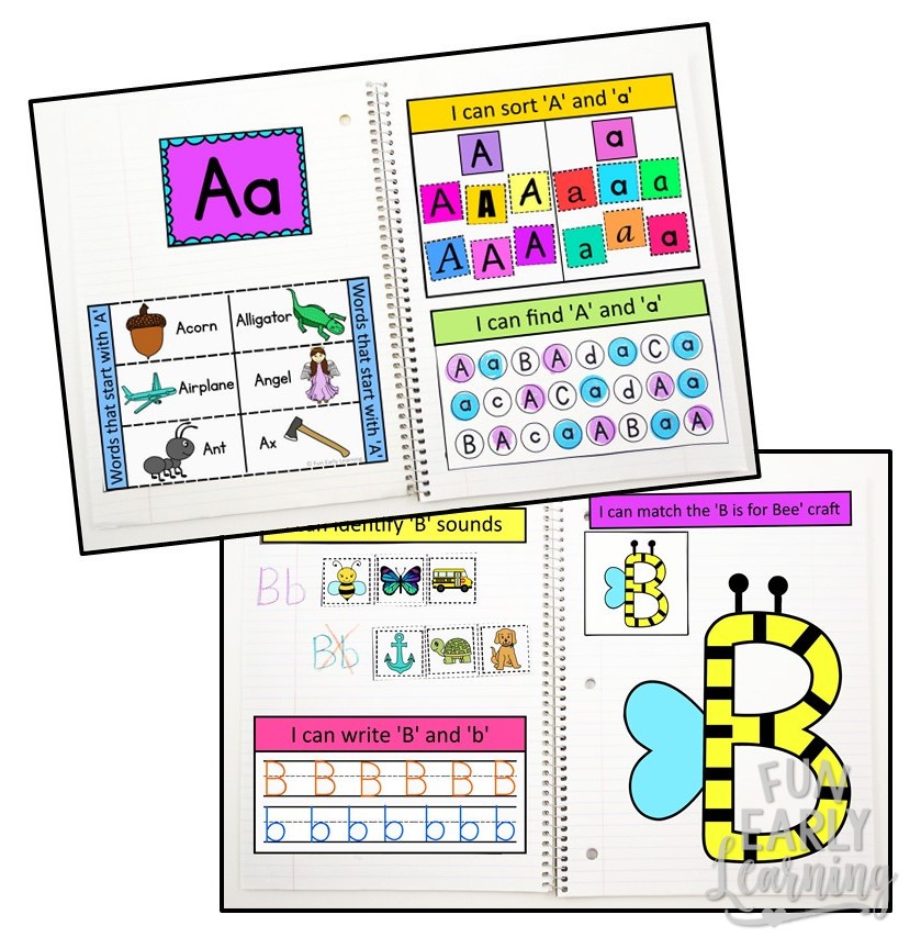 Interactive Notebook for Letters & Sounds – Fun Early Learning