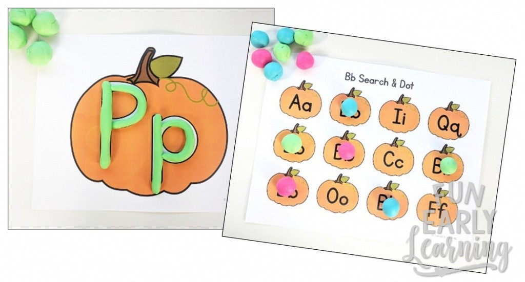 Play Dough Fun with Pumpkins! Math and Literacy Activities – Fun Early ...